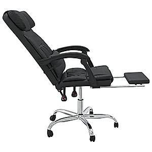 Ergonomic Office Chair, High Back Chair, Massage Reclining Office Chair Black Faux Leather Suitable for Home Office