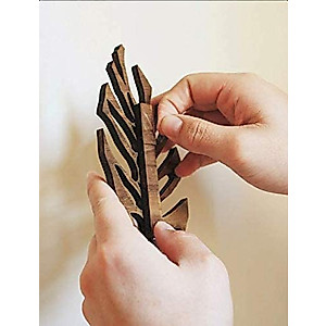 Treleaf Monstrella Wall Clips for Climbing Plants – Wooden trellis- Create green wall with your houseplant vines, home decor perfect for pothos, self-adhesive fixture(Set of 3)