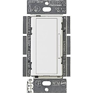 Lutron MA-R-WH Maestro Companion 120V 8.3A Designer Digital Dimmer Switch, White, 4.5Lx2.5Wx2.5H