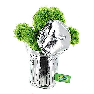 GUND Sesame Street Official Oscar The Grouch Muppet Plush, Premium Plush Toy for Ages 1 & Up, Green/Silver, 10”