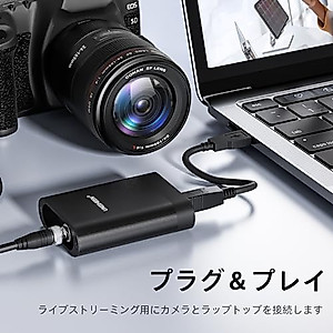 UNISHEEN SDI to USB 3.0 Video Capture Card, 1080P 60 FHD Broadcast Live Stream and Game Stream, SDI to USB 3.0 Dongle HD 1080P Free Driver(Level B)