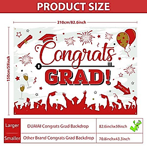 Bundle- 2 Items: Red Graduation Backdrop+ Graduation Banner
