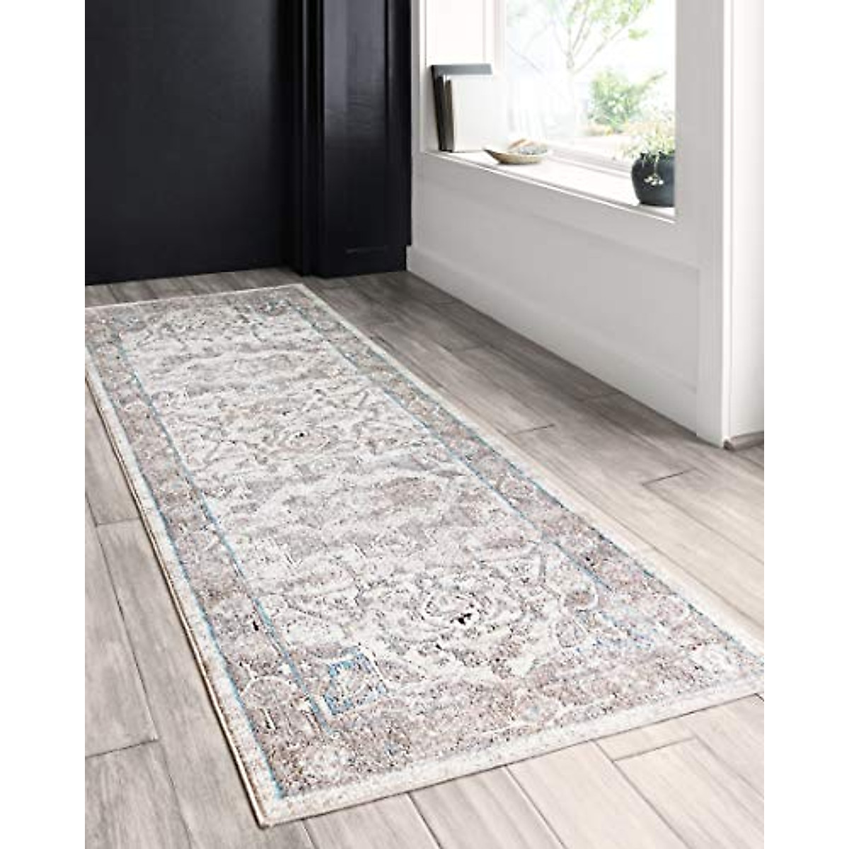 Loloi Dante DN-05 Ivory Transitional Area Rug 7'-10" x 10'-6" Ivory/Stone