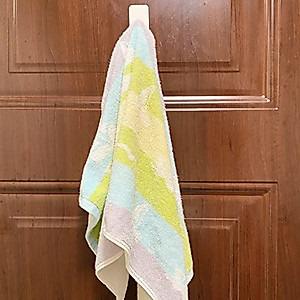 ruisheng 3M Hooks Adhesive Hooks Stick on Wall Hooks Door Hooks Waterproof Metal Traceless Hooks Strips White Towel Hooks Damage-Free Utility Hooks 18 Pack (Arc)