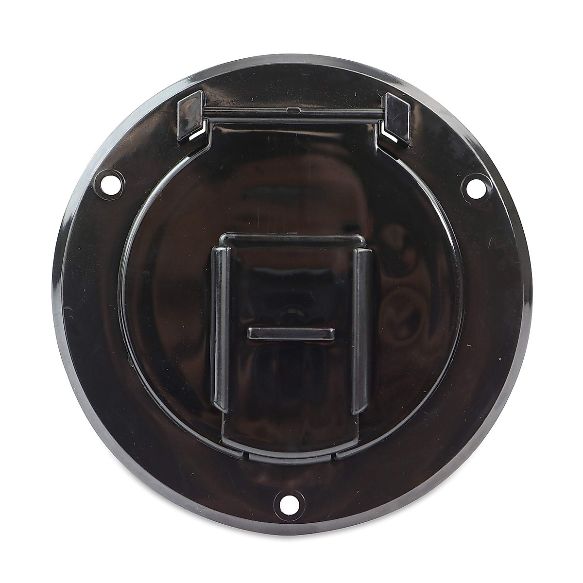 RV Camper Trailer Motorhome Power Cord Hatch Electrical Access Door Black (Black-6B)