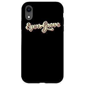 iPhone XR Eyers Grove TShirt Retro Art Baseball Font Vintage Case