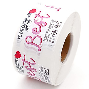 Littlefa Repeat Customers are The Best Stickers,Appreciate Customer Small Business Stickers,Thank You Stickers,Small Business Stickers,Mail Packaging Sticker for Small Business 500 PCS