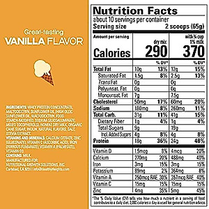 Healthy Heights Grow Daily Boys 10+ Shake Mix Bag Protein Powder (Vanilla) - Developed by Pediatricians - High in Protein Nutritional Shake - Contains Key Vitamins & Minerals
