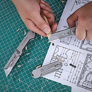 WORKPRO 3-Pack Folding Utility Knife, Quick Change Blades Box Cutter, EDC Foldable Pocket Utility Knife Sets with Belt Clip