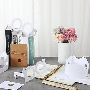 Civaner 48 Pieces 100th Day of School Decorations Kit Includes 24 Glasses and 24 Crowns 100th Day of School Celebration for Kids Project Students Personalize Show School Spirit