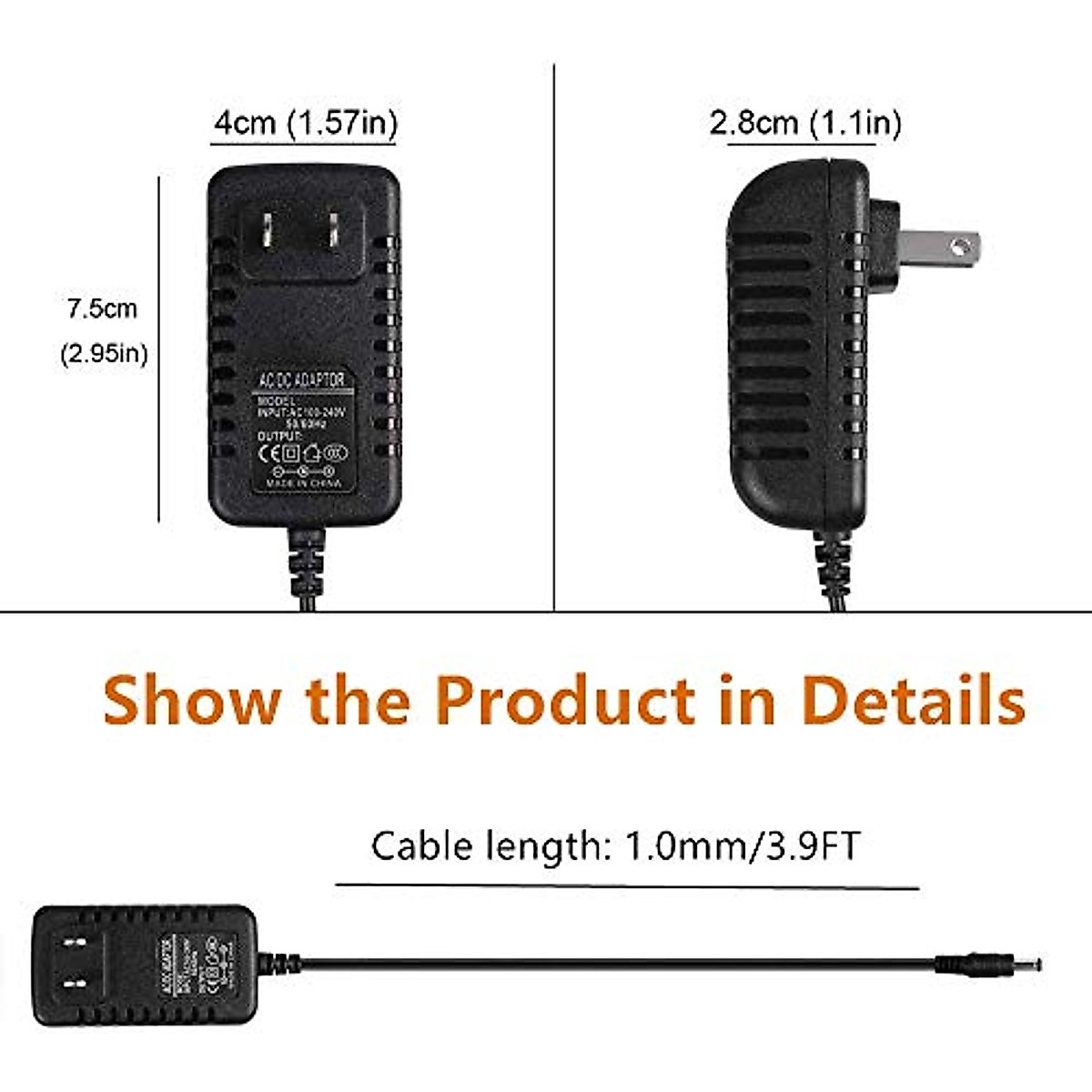CJP-Geek AC Adapter for Polycom CX600 HD 2200-15987-025 VoIP MS Lync IP Phone Power Supply