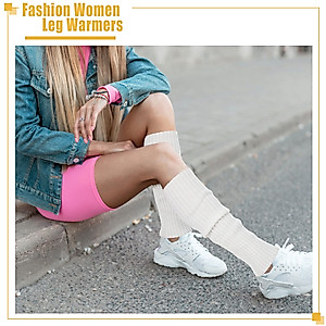 6 Pairs Kawaii Leg Warmers Japanese Style Knitted Loose Socks Leg Warmers for Girls Women Lolita Costume School (Classic Style)