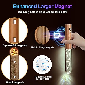 EGARNGY Motion Sensor Night Lights Indoor with Powerful Magnetic, 3 Colors/Acrylic Bubble Crystal Wall Sconce, Rechargeable Battery LED Wall Lights for Hallway/Stairway/Bedroom/Bathroom (1Pcs)