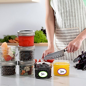 TOEKSIX Mini Mason Jars 4 oz 40 Pack, Regular Mouth Mason Jar with Lids and Seal Bands, Small Glass Canning Jar for Spice, Jam, Honey, Jelly, Dessert, Shower Wedding Favors, DIY Candles Decor