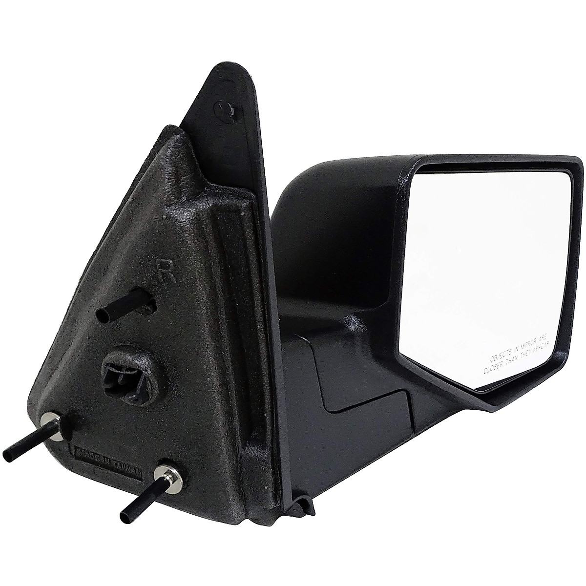 Dorman 955-837 Passenger Side Manual Door Mirror - Folding Compatible with Select Ford Models, Black