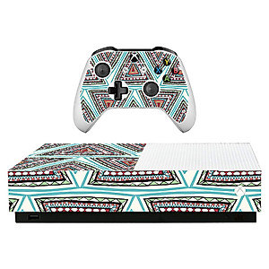 MightySkins Skin for Microsoft Xbox One S All-Digital Edition - Blue Bandana | Protective, Durable, and Unique Vinyl Decal wrap cover | Easy To Apply, Remove, and Change Styles | Made in the USA, Model Number: MIXBONSDI-Blue Bandana