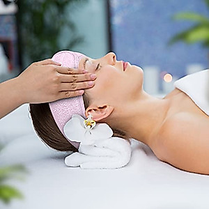 Cotton Head Towel | Pink Headband | Spa Set Towel Wrap and Makeup Headband | Easy Use| Good Water Absorption | Quick-Dry Head Towel Wrap for Women |