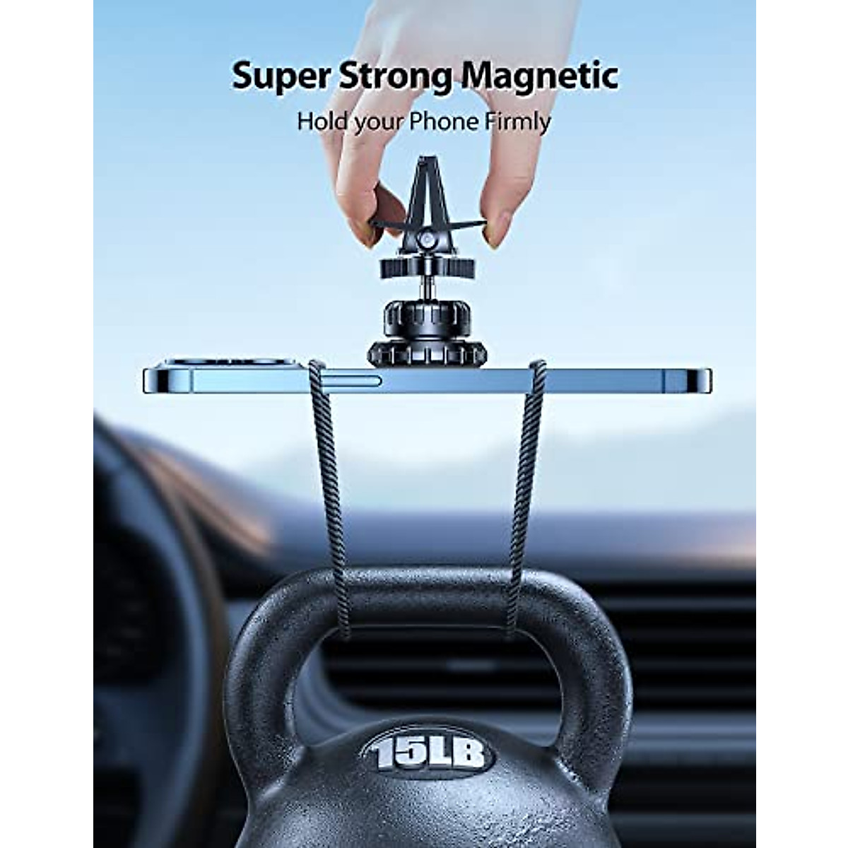 VICSEED 𝟮𝟬𝟮𝟯 𝙐𝙥𝙜𝙧𝙖𝙙𝙚𝙙 Magnetic Phone Holder for Car [6 Strong N55 Magnets] Magnetic Car Mount [1S Put &Take] Car Vent Phone Mount for Car Hands-Free Holder, Fit with All Smartphones