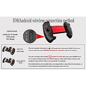 ipega-PG-9083S Wireless game controller phone tablet game controller for iPhone14/13/12/11/X,XR/8/ ipad for Galaxy S23/S22/S21/S10+/ Note20/10 VIVO,LG,one Plus,Android Smartphone Tablet (Android 6.0 + IOS13.0+)