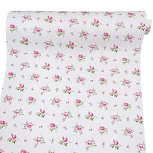 SimpleLife4U Pink Rose Furniture Protect Paper Removable Shelf Liner for Kitchen Cabinet Dresser Drawer Covering