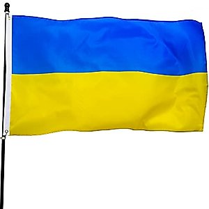 DANF Ukraine Flag 3ftx5ft Ukrainian National Flags Polyester with Brass Grommets 3x5 Foot Flag