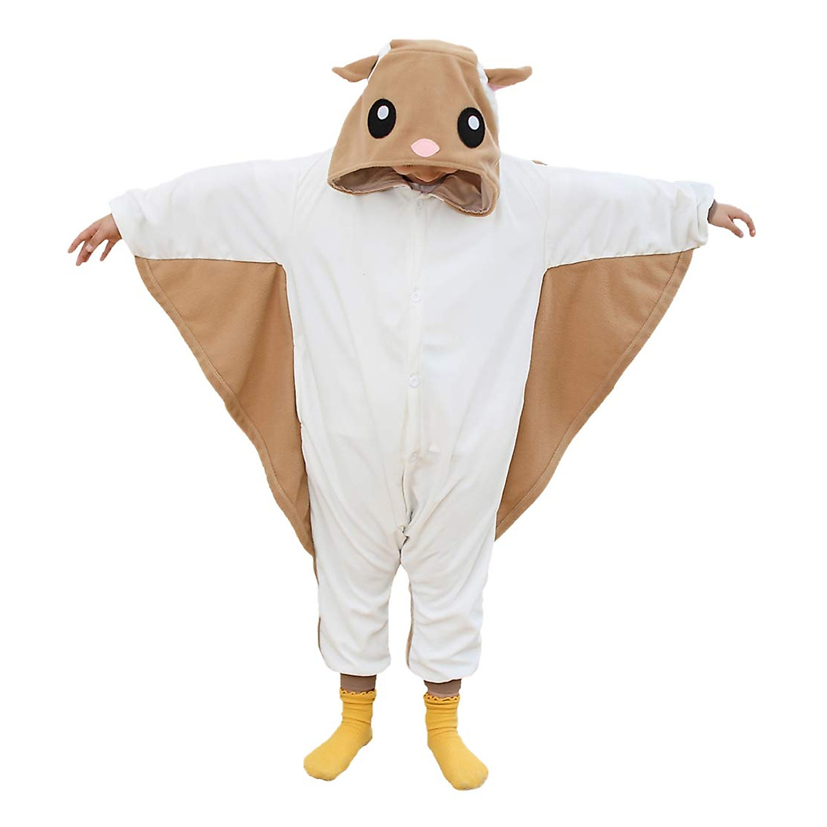 Unimyst Unisex Kids Flying Squirrel Onesie Pajamas, Polar fleece Role Playing Animal One Piece Halloween Costume Pajamas Home Clothing