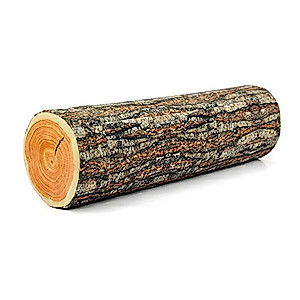 Throw Pillow, Creative Simulation Cylinder Tree Stump Shaped Throw Pillow Cushion Home Decor Brown