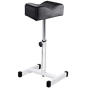 Kalolary Pedicure Manicure Footrest Adjustable Seat Height Technician Nail Equipment Salon Spa (Black)