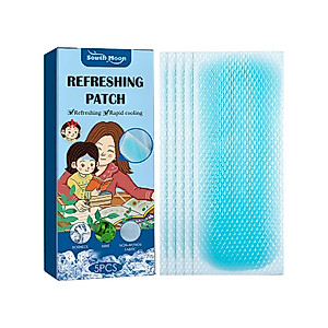 Active Moist Cool And Cool Stickers Are Used For Children's Fevers Discomfort And Migraine Cool And Cool Headache And Cool Stickers A Package Of 5 Children's Fevers Stickers Ordinary Buffet for Face