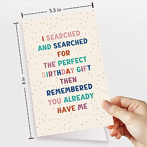 Cheeky Birthday Card for Him Her, Funny Birthday Card for Husband Wife, You Already Have Me Card