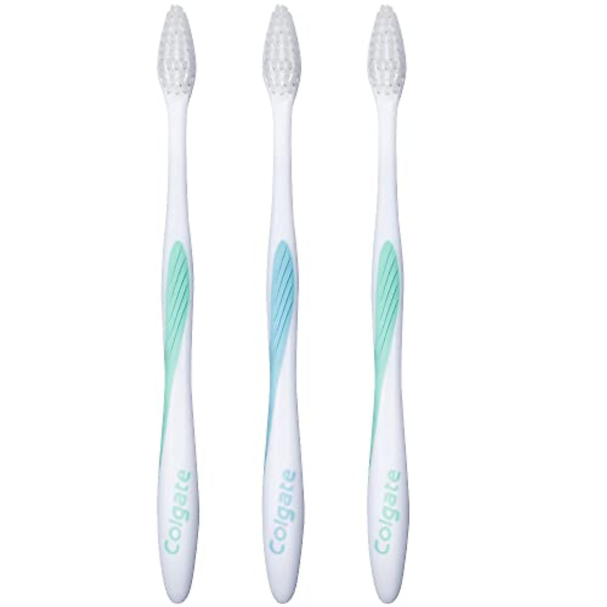 Colgate Wave Sensitive Toothbrush, Compact, Soft (Colors Vary) - Pack of 3