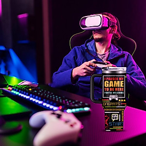 Gamer Gifts for Men Boys, 40oz Gamer Tumbler Cup, Teen Boy Gifts Gaming Stuff, Game Lover Gifts for Gaming Mugs, Game Presents for Son Boyfriend Birthday Christmas Gifts for Men Boys Gaming Cup