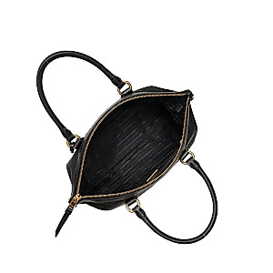 PradaWomens Black Tessuto Nylon Two-Way Satchel Handbag 1BA104