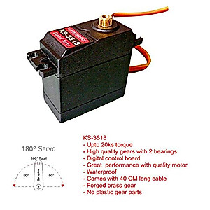 HeavenBird 20kg KS-3518 RC Digital Servo Large Torque Full Metal Gear Waterproof 180 Degree Control Angle for Car Crawler Robot Toys DIY Model