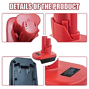 Laimiao Battery Adapter for Milwaukee 12V, for DeWalt 20V & for Milwaukee M18 18V Li-on Battery Convert to for Milwaukee M12 12V Battery, for Milwaukee M12 12V Power Tool