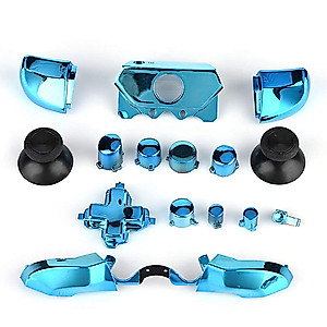 Controller Mods, Thumbsticks ABXY Buttons Replacement Parts for Microsoft One One S X Controller(Blue)