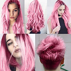 SOVONCARE Pink Hair Styling Wax, Temporary Hair Color Cream for DIY Hairstyle, Cosplay, Halloween, Date - 4.23 oz