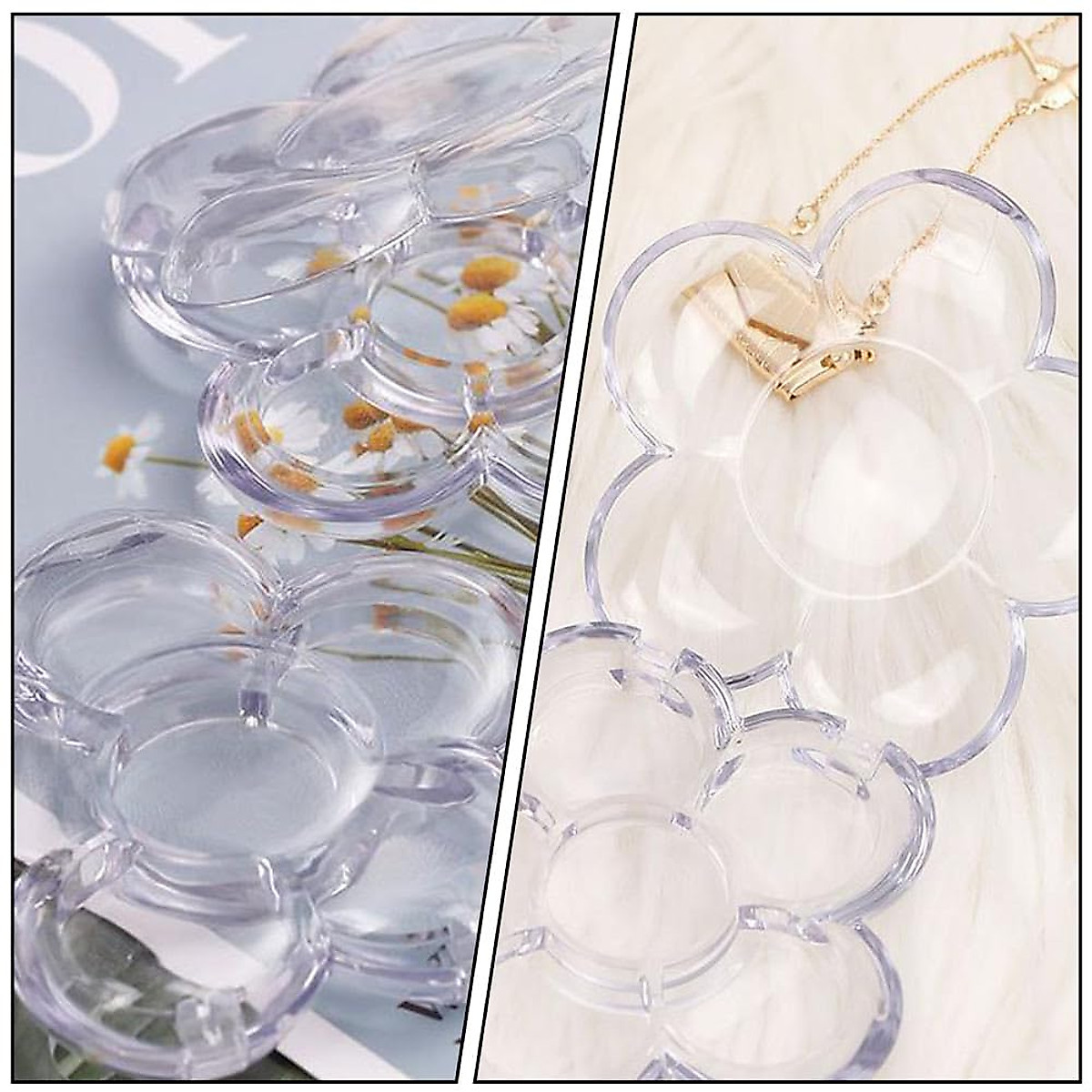 Beaupretty 10PCS Clear Empty Eyeshadow Palette Makeup Organizer Eyeshadow Storage Box Case Lipstick Pigment Palette Tray