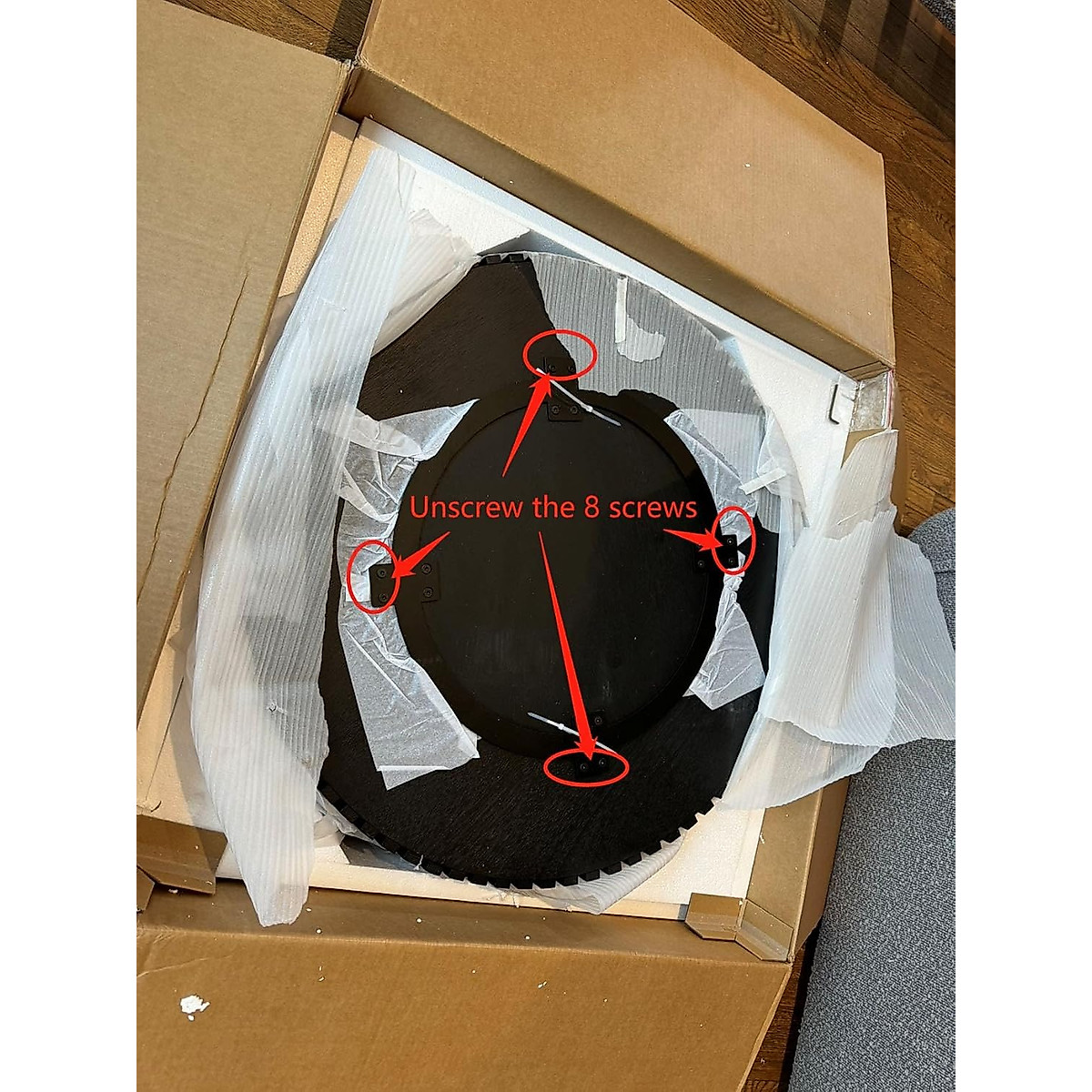 KEVINSPACE Round Coffee Table 31.49" Wood Coffee Table for Living Room Circle Farmhouse Coffee Table Center Table Mid-Century Coffee Table Modern Sofa Side Table Home Furniture Small Space Wood