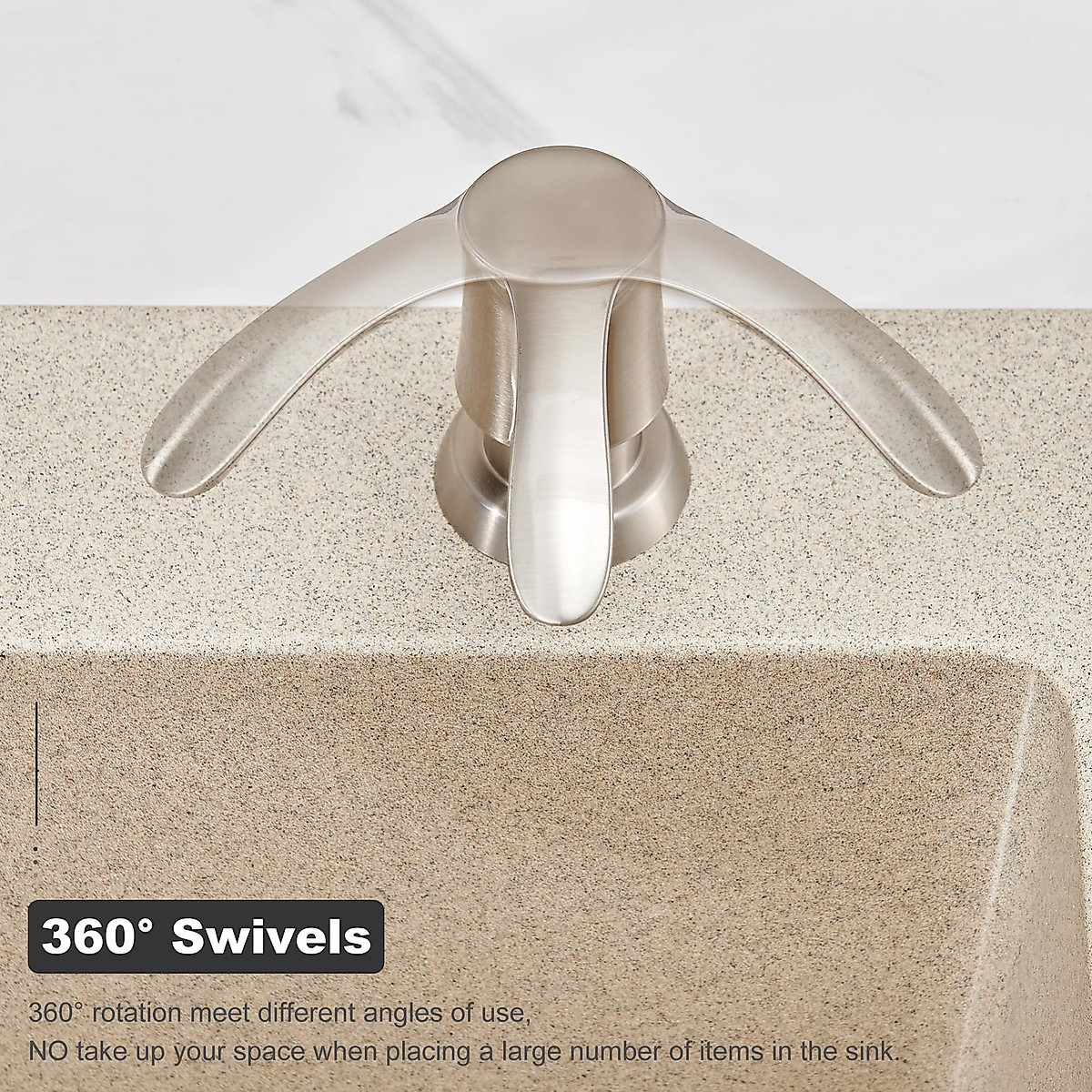 GAGALIFE Kitchen Sink Soap Dispenser - Sink Soap Dispenser Pump with 40" Silicone Extension Tube Kit (Brushed Nickel), Say Goodbye to Frequent Refills G080-1BN