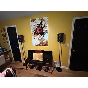 Yomony Phoebe Floor Lamp - Planet Series - Geometric Shade Black Standing Lamp