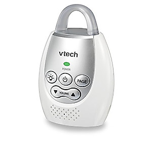 VTech DM221-2 Audio Baby Monitor with up to 1,000 ft of Range, Vibrating Sound-Alert, Talk Back Intercom, Night Light Loop & Two Parent Units, White
