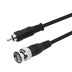 PNGKNYOCN BNC to RCA Adapter Cable RCA Male to BNC Male 75 Ohm Coaxial Composite Video Connector Cable for Surveillance CCTV Camera System(1M)