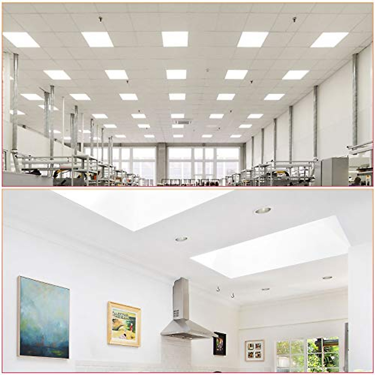 Wirefield High Bay Led Shop Lights 2FT 100W 13000LM Linear LED Industrial Workshop Light,Warehouse Light 5000K Daylight,0-10V Dim,4Lamp Fluorescent Equivalent,Hanging and FlushMount,DLC and UL Listed