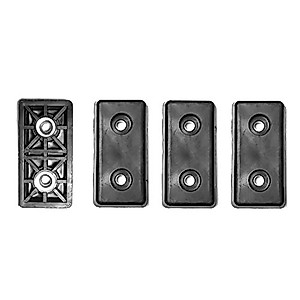 4 Small Rectangular Rubber Feet Bumpers - .344 H X 1.768 L X .885 W - Made in USA