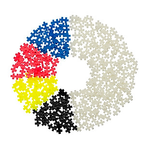 Plus-Plus: Super Tube - Glow-in-The Dark Mix -500 Pieces– Construction Building STEM Toy, Interlocking Mini Puzzle Blocks, Open Play Set, Kids Ages 5+