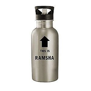 Molandra Products This Is Ramsha - 20oz Stainless Steel Water Bottle, Silver