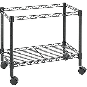 Alera FW601424BL Single-Tier Rolling File Cart, 24w X 14d X 21h, Black
