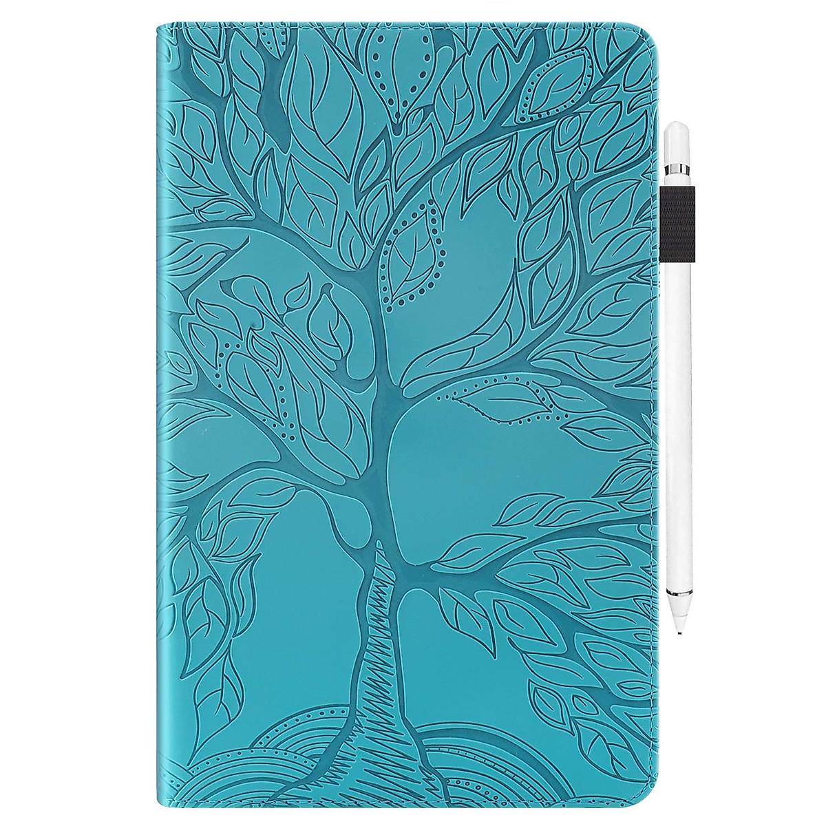 TIPOYOROO Case for Samsung Galaxy Tab A7 10.4'' 2022/2020 Lightweight PU Leather Flip Wallet Stand Cover Shell with Card Pocket Pencil Holder for Galaxy Tab A7 10.4 Inch SM-T500/503/505/507-Turquoise
