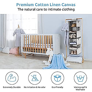 YOUDENOVA 6-Shelf Hanging Closet Organizer & Two 3-Shelf Separable Closet Hanging Shelves